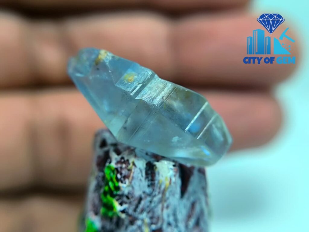 Ceylon Natural Double Terminated Light Blue Sapphire Crystal – Bi ...