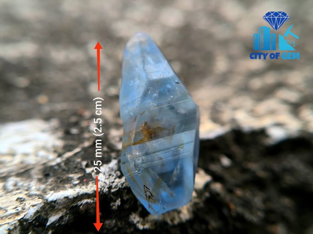 Ceylon Natural Double Terminated Light Blue Sapphire Crystal – Bi ...