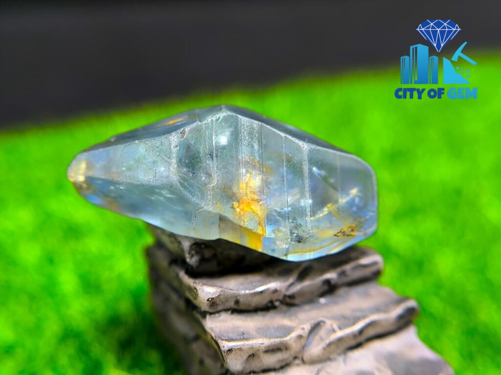 Ceylon Natural Double Terminated Light Blue Sapphire Crystal – Bi ...