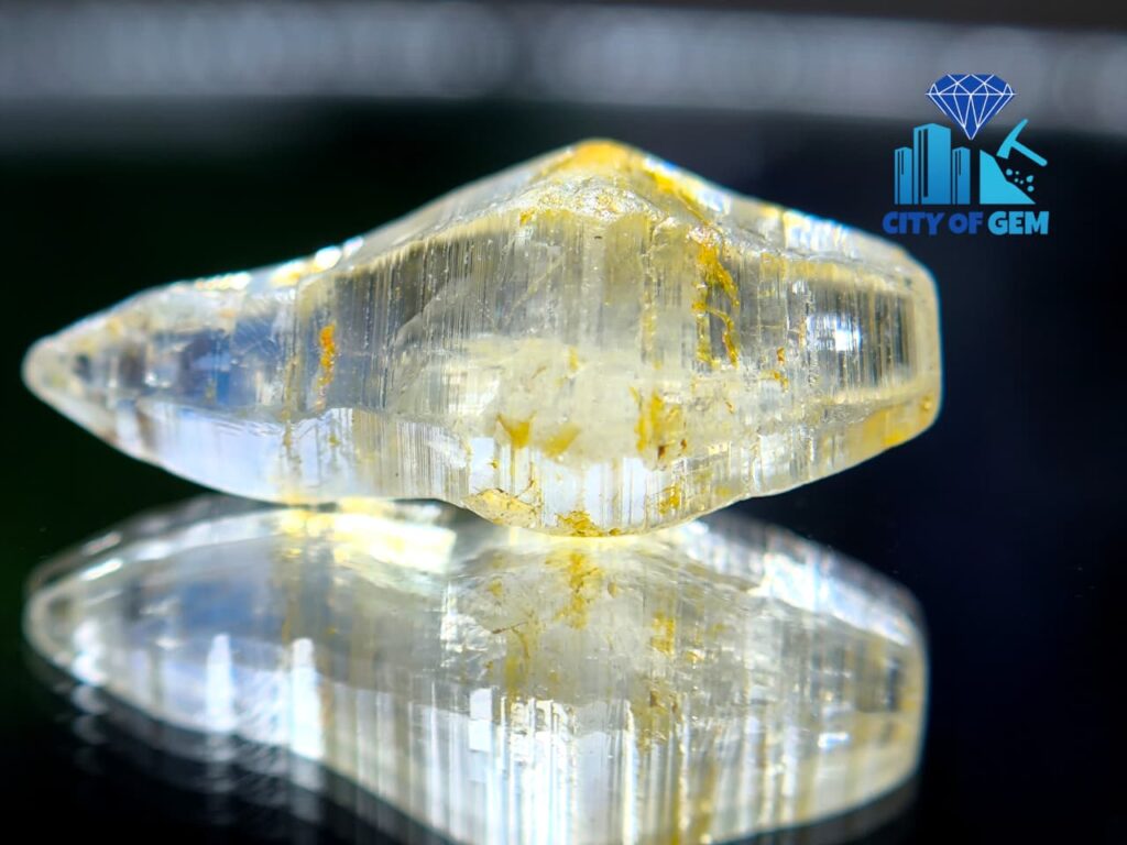 Ceylon Natural Double Terminated White Sapphire Crystal